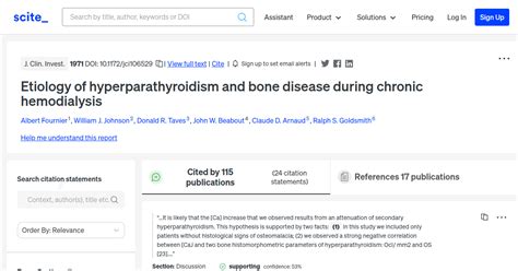 Etiology Of Hyperparathyroidism And Bone Disease During Chronic Hemodialysis [scite Report]