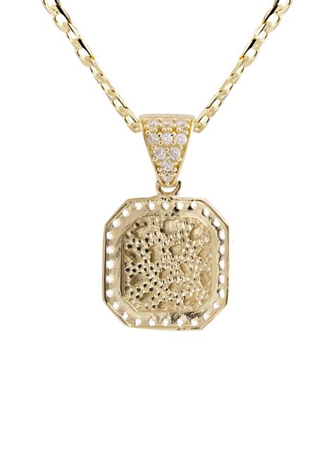 10k Yellow Gold Nugget Necklace Appx 14 54 Grams Frostnyc