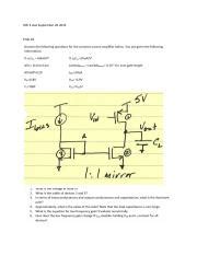 HW Sol Pdf HW Due September Prob Answer The Following Questions For The