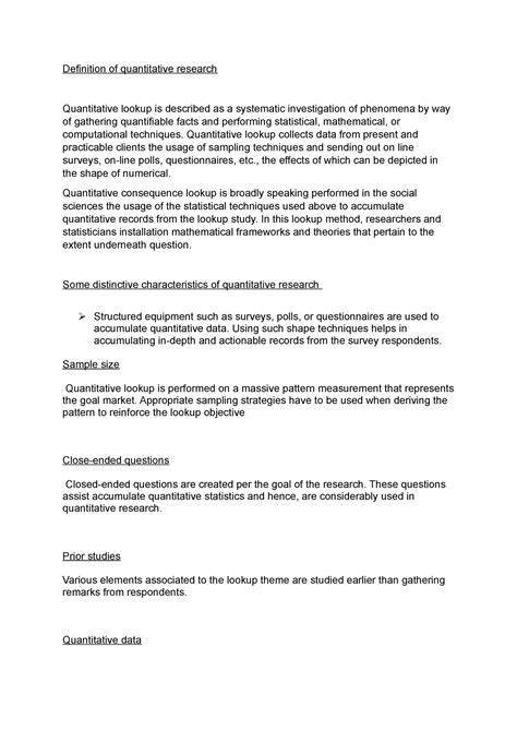 Definition Of Quantitative Research Definition Of Quantitative Research Quantitative Lookup Is