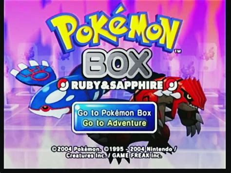 Pokémon Box Ruby And Sapphire Nintendo Gamecube Easycap Capture Intro