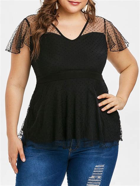 Plus Size Sheer Mesh Multilayer T Shirt Sponsored Sheer Size