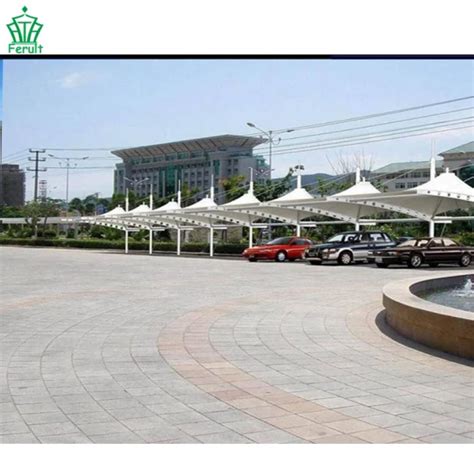 Prefab Galvanized Steel Tubing Pvdf Car Parking Shade Tents For