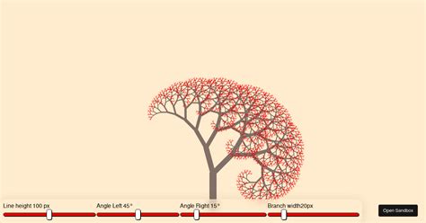 Fractal Tree React Codesandbox