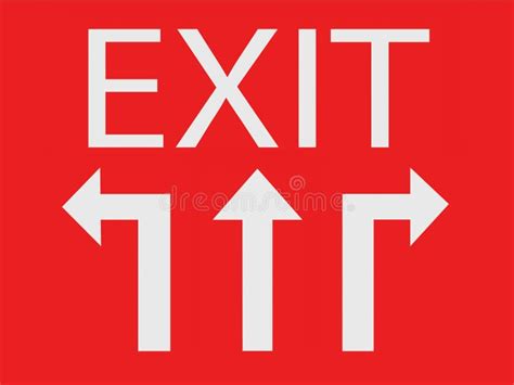 Three Way For Exit Sign Stock Illustration Illustration Of Follow