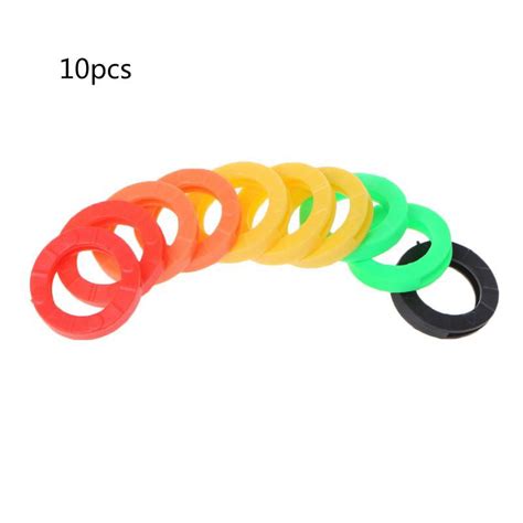 Ookwe Colored Key Identifier Coding Rings Assorted Colors Key Cap