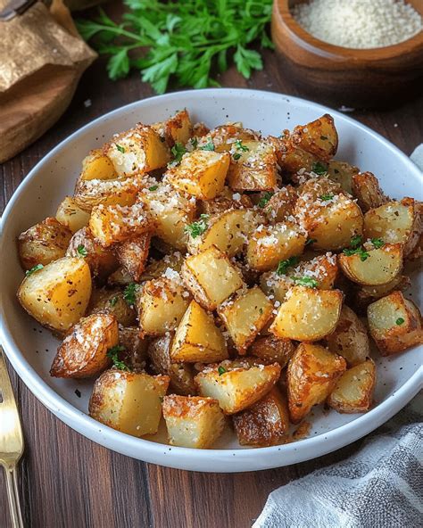 Air Fryer Garlic Parmesan Potatoes Recipe Teach