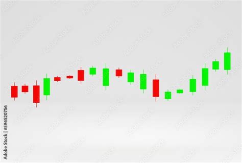 3d Render 3d Candlestick Graph Chart On White Background Business