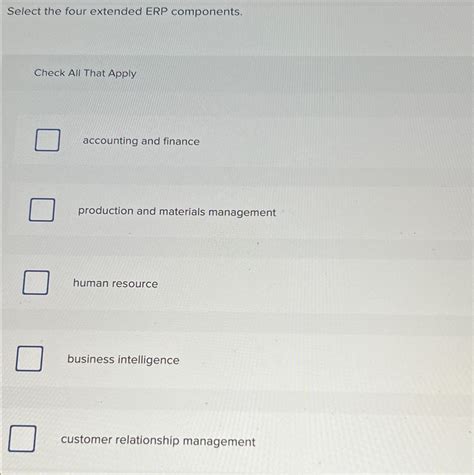 Solved Select The Four Extended Erp Components Check All