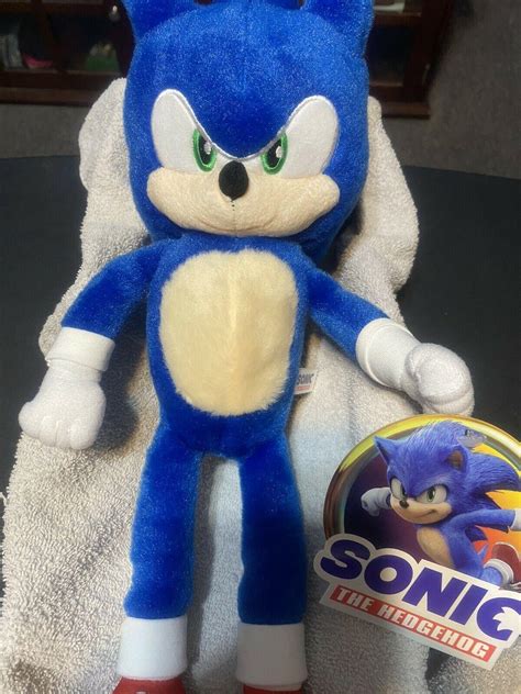 Sonic The Hedgehog The Movie Sonic 9 Inch Soft Plush New 3937304222