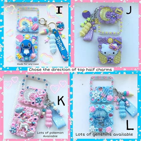 Z Flip Decoden Phone Case Custom Z Flip Phone Case Kawaii Z Etsy UK