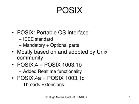 PPT POSIX PowerPoint Presentation Free Download ID