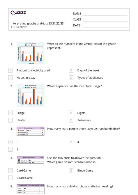 50 Interpreting Graphs Worksheets For 3rd Year On Quizizz Free