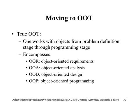 Object Oriented Program Development Using Java A Class Centered Approach Enhanced Edition Object Oriented Program Development Using Java A Class Centered Approach Enhanced Edition