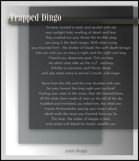 Judith Wright Poems Classic Famous Poetry