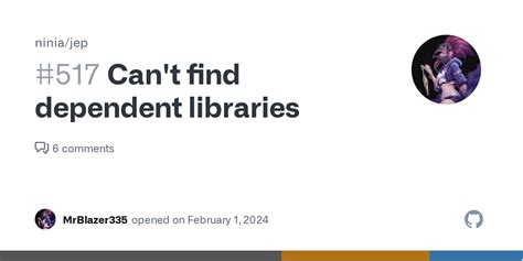 Cant Find Dependent Libraries · Issue 517 · Niniajep · Github