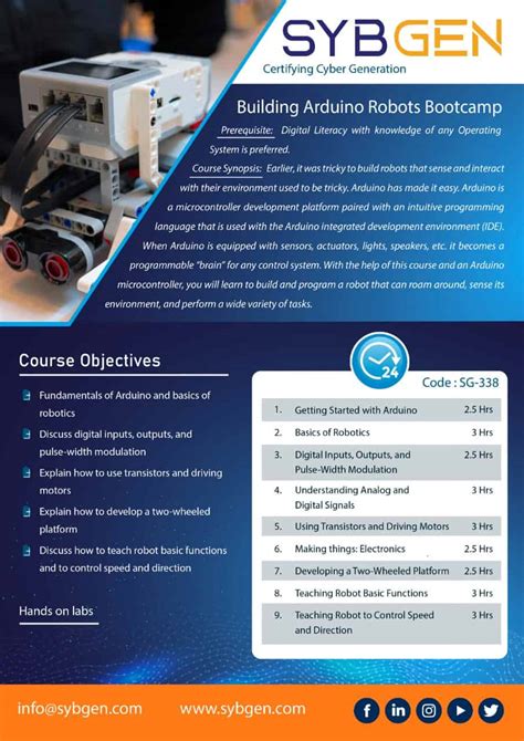 Arduino Robot Bootcamp SYBGEN