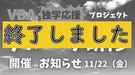 Vba独学応援「グループ研修」20241122 株式会社セルネッツ
