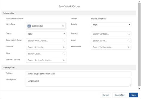 Customizing Work Orders In Salesforce