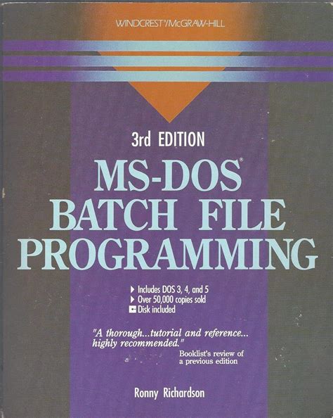 Ms Dos Batch File Programming Ronny Richardson 9780830624836 Books