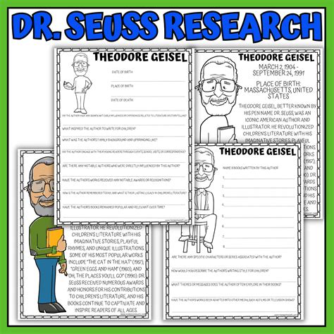 Hoja De Trabajo De La Biografía Del Dr Seuss Dr Seuss En Espanol