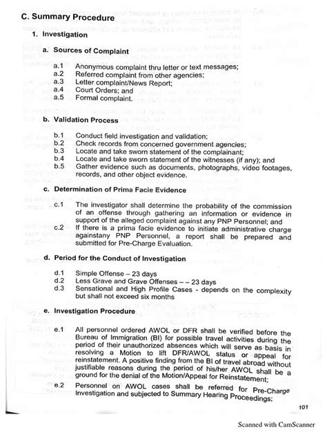 Administrative Summary Procedure Pdf