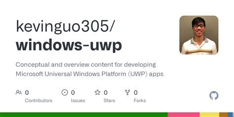 Github Kevinguo Windows Uwp Conceptual And Overview Content For Developing Microsoft