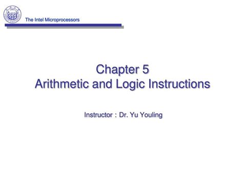 Ppt Chapter 5 Arithmetic And Logic Instructions Powerpoint
