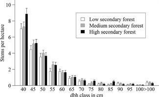 Density Of Trees In Different Size Classes In The Three Main Forest Download Scientific Diagram