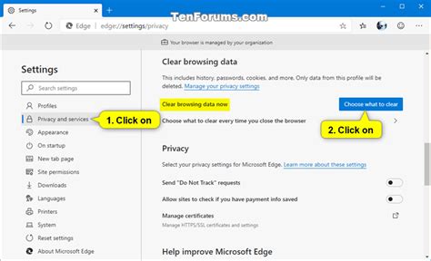 How To Clear Browsing Data In Microsoft Edge Chromium Tutorials