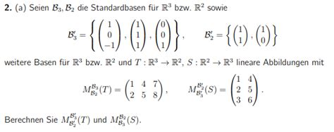 Bestimmen Sie B AB und B BA sowie eine Basis C | Mathelounge