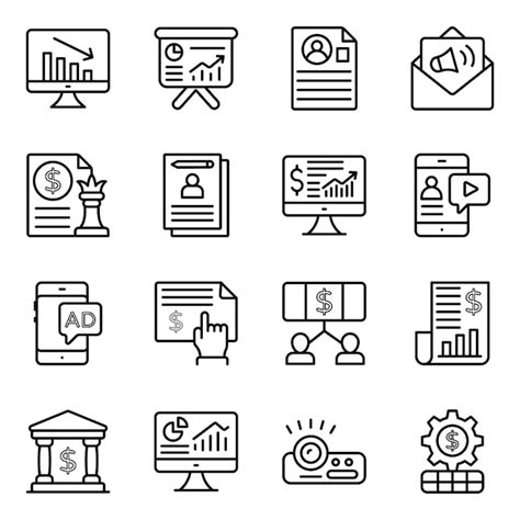 Premium Vector Data Analytics Line Icons Pack