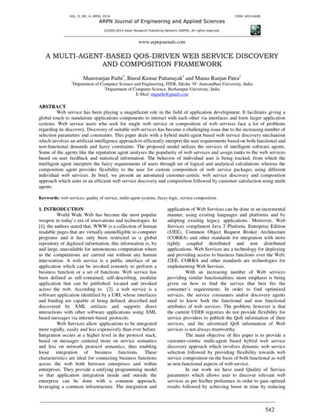 Pdf A Multi Agent Based Framework For Cloud Service Description And Discovery Using Ontology