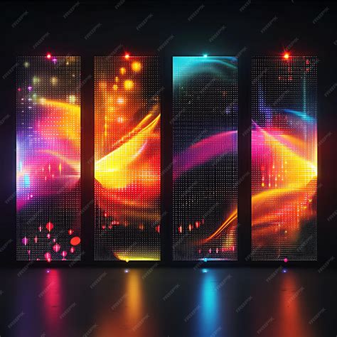 Premium Photo Design Of Illuminated Led Screen Propaganda Poster With
