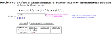 Solved Problem Let R Have The Euclidean Inner Product Chegg Com