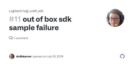 Out Of Box Sdk Sample Failure Issue Logitech Logi Craft Sdk GitHub