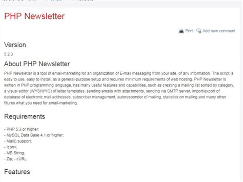 Php Newsletter Script Jiscript