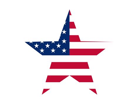 American Flag With Star Graphic By Crafts Station · Creative Fabrica