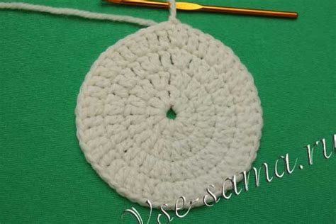 Как вязать круг столбиками с 1 накидом видео