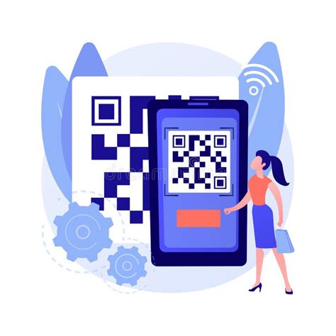 Qr Code Abstract Concept Vector Illustration Stock Vector