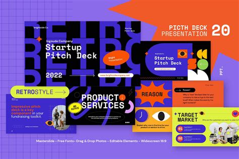 4383 20p复古90年代俏皮创意炫彩品牌提案设计排版版式ppt幻灯片演示文稿 Retro 90s Pitch Deck Presentation Gooodme Com 果觅网