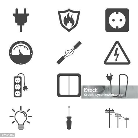 전기 아이콘입니다 흰색 바탕에 평면 스타일에서 벡터 일러스트 레이 션 공구상자에 대한 스톡 벡터 아트 및 기타 이미지 공구상자 과학 실험 광학 작용 Istock