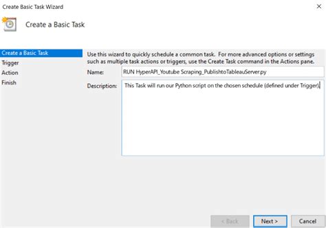 Run A Python Script On A Schedule Using The In Built Task Scheduler