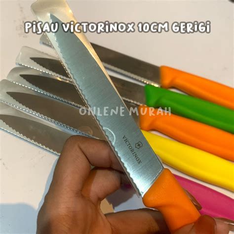 Jual Pisau Bergerigi 10cm Victorinox Wavy Serrated Knife Original