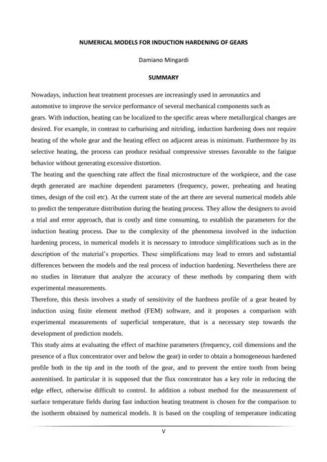 Pdf Numerical Models For Induction Hardening Of Gears” Dokumentips