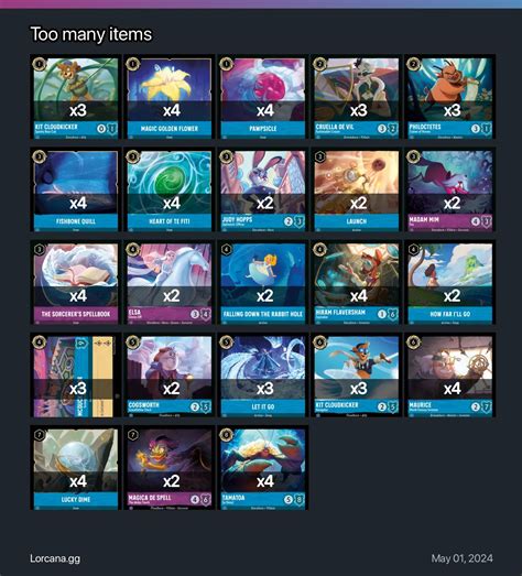 Too Many Items Lorcana Deck Disney Lorcana