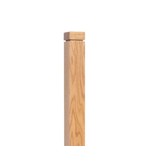 Newel Post 3 14 Notched White Oak Plain Square Stair Etsy
