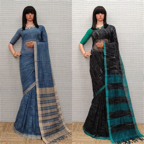 Beautiful Mangalagiri Cotton Sarees With Mix And Match Blouses Cotton