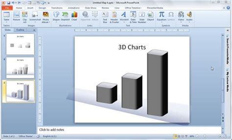 Drawing A Simple D Chart In PowerPoint Using Shapes Powerpoint Slide