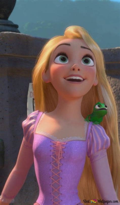 Rapunzel And Pascal Cartoon Characters Hd Wallpaper Download